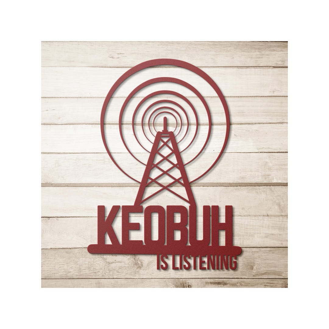 Custom Ham Radio Shack Sign, Powder Coated Metal With Radio Tower ...