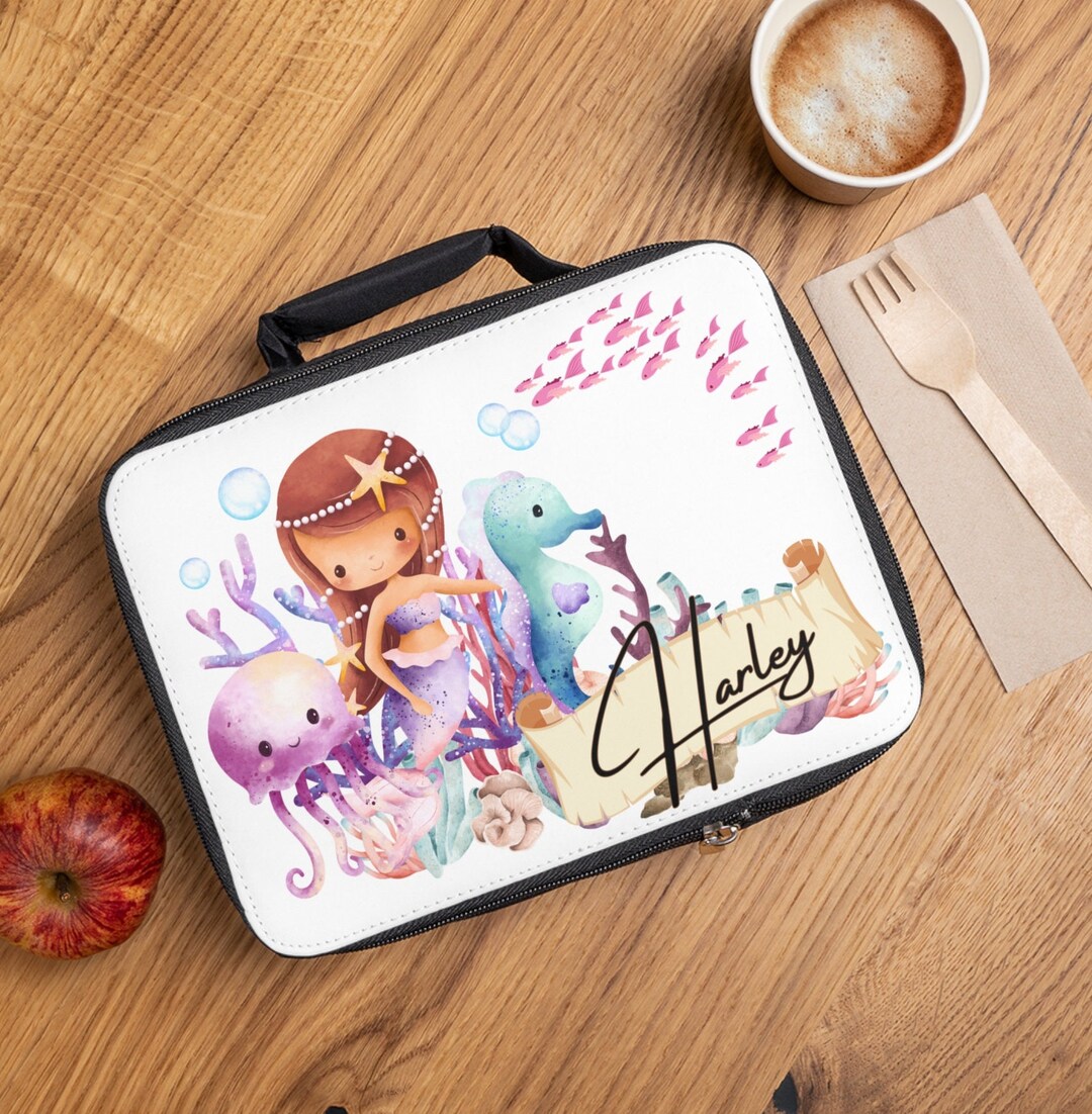 Personalized Mermaid Lunchbox for Girls Back to School Insulated Lunch ...