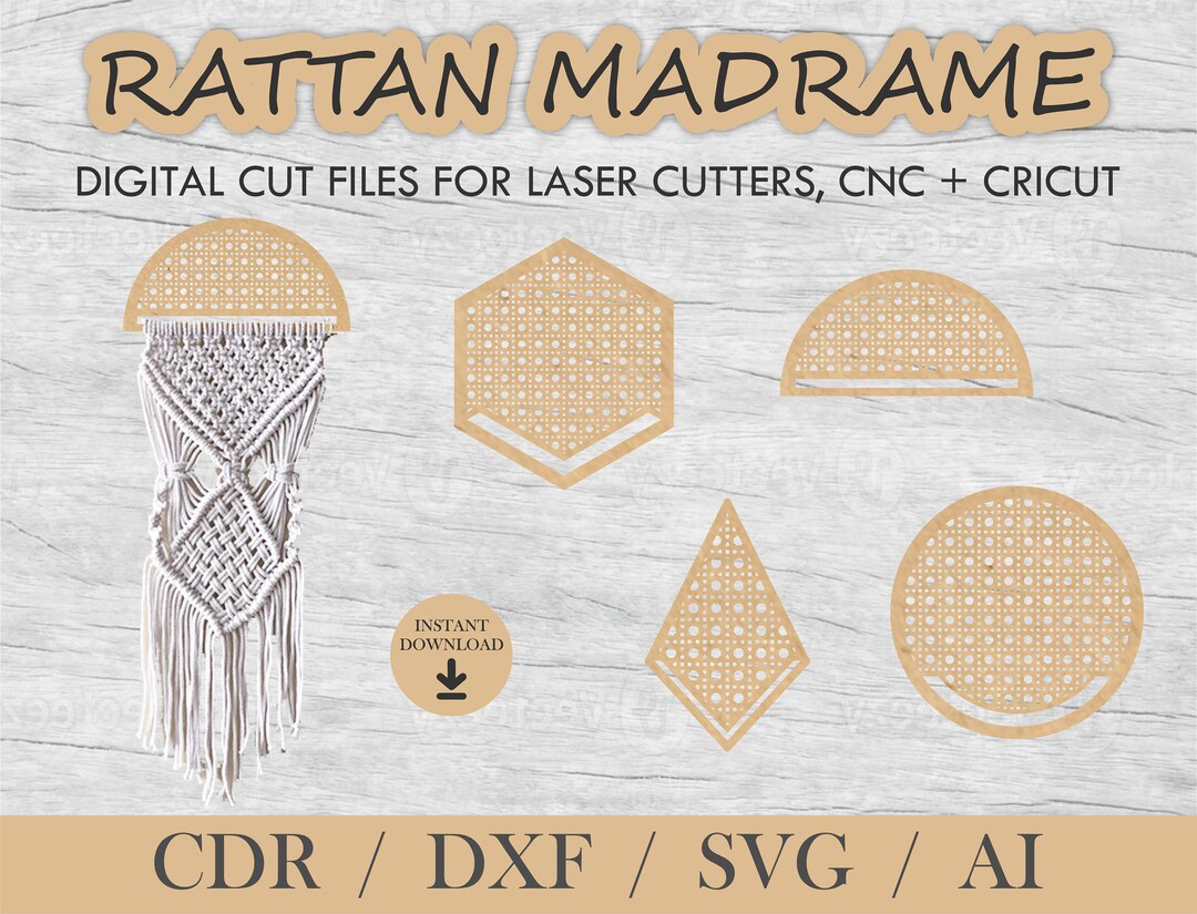 Rattan Macrame, Rattan SVG, Rattan Bundle Svg, Rattan Pattern Svg, Svg ...