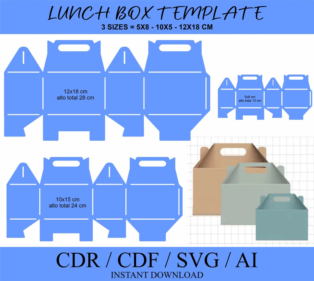 VECTOR digital File Molds for Paper Boxes, Cardboard, Cardboard lunch ...