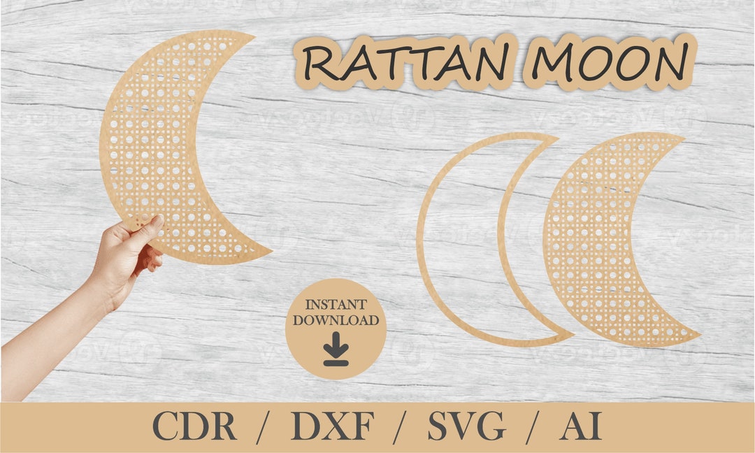 Rattan MOON, Rattan SVG, Rattan Bundle Svg, Rattan Pattern Svg, Svg ...