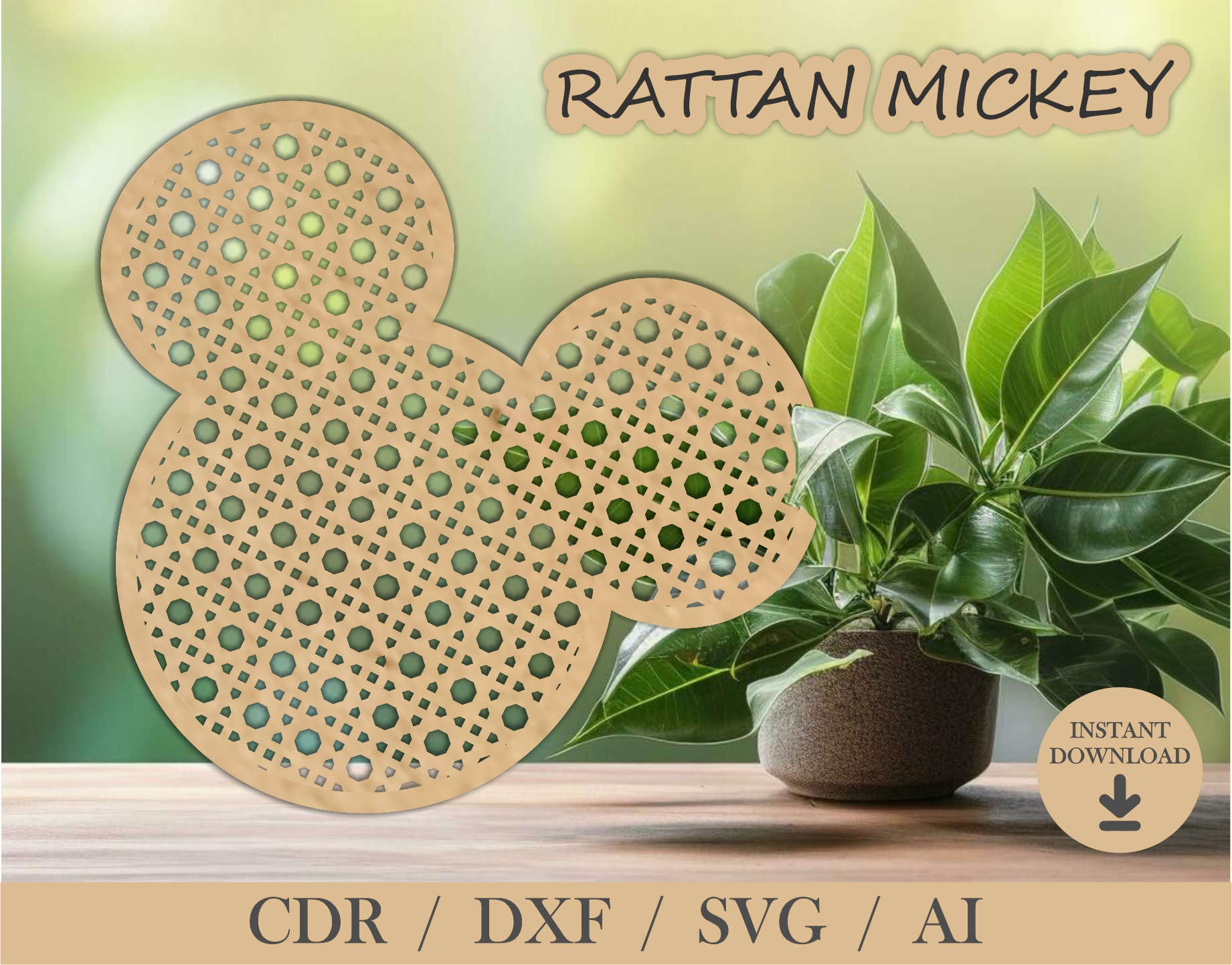 Rattan MICKEY, Rattan SVG, Rattan Bundle Svg, Rattan Pattern Svg, Svg ...