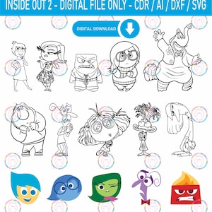 Vector Archivo digital de 15 modelos de "Intensamente 2" "Outside 2 ...