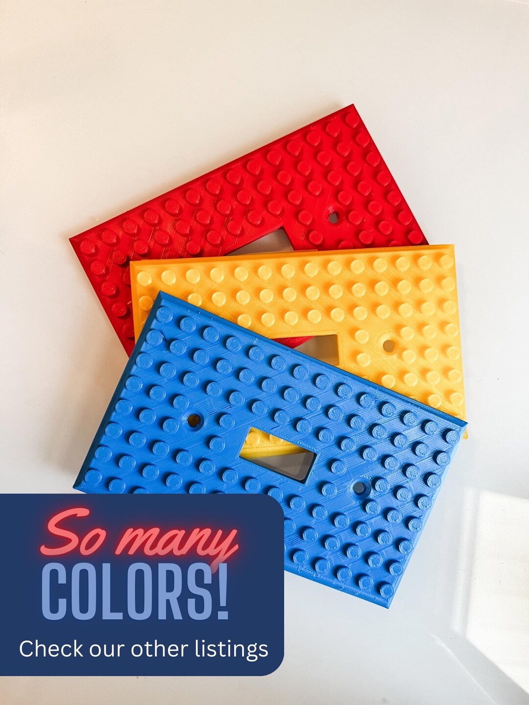 LEGO Light Switch Plate Cover Custom 3D LEGO Brick Compatible Single ...
