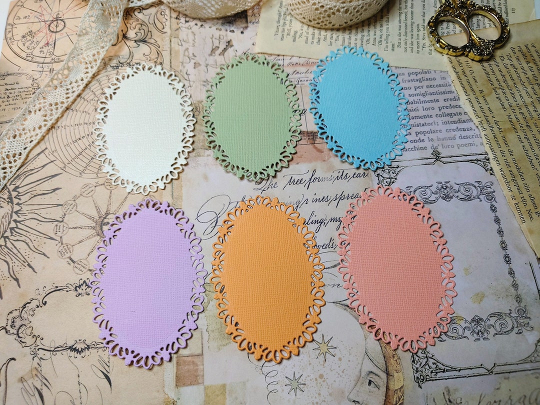 Die Cut Frames in 6 Pastel Colours - Scrapbooking - Ephemera - Die Cuts ...