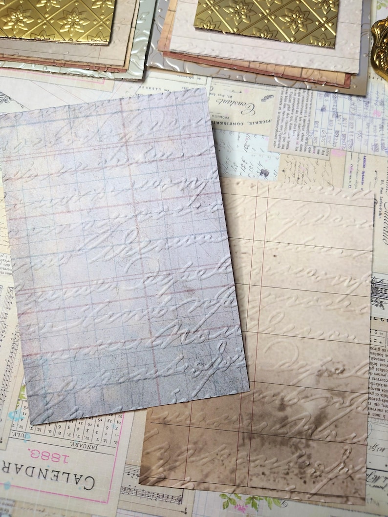 Embossed Papers - Set of 8 - Scrapbooking - Card Making - Creative ...