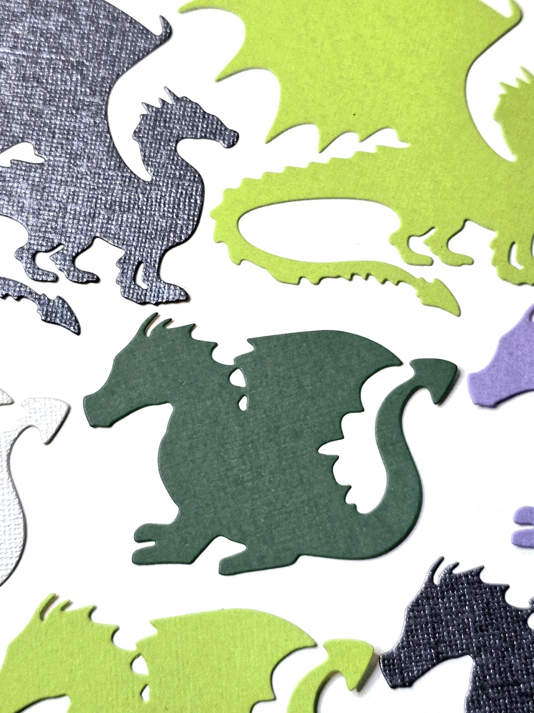 Die Cut Dragon Embellishments: Scrapbooking, Card Making - Set of 5 - Etsy