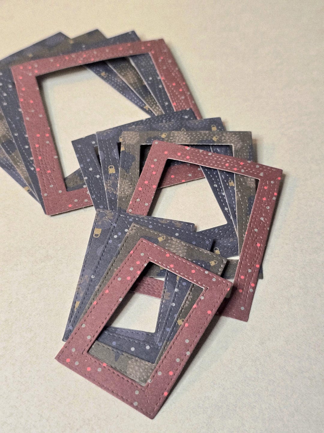 Warm and Dark Coloured Die Cut Frames: Scrapbooking Embellishments, Set ...