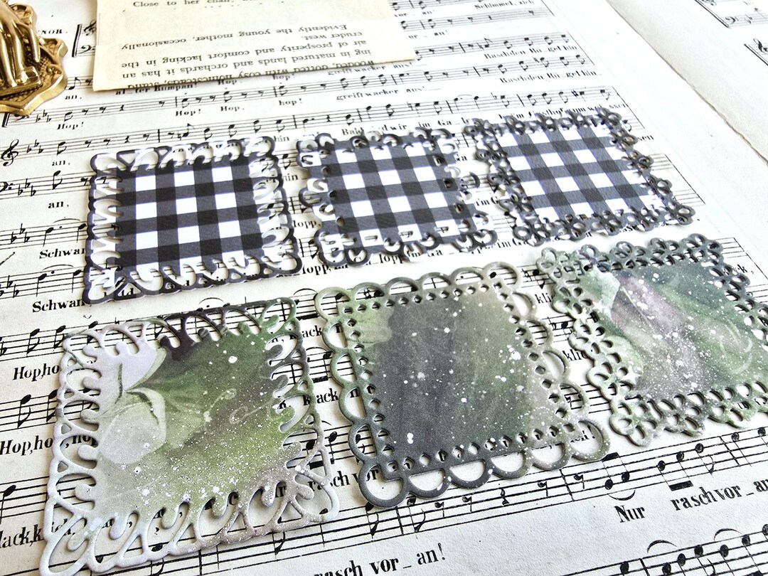 Die Cut Squares - Set of 6 Die Cut Squares in 2 Different Patterns ...