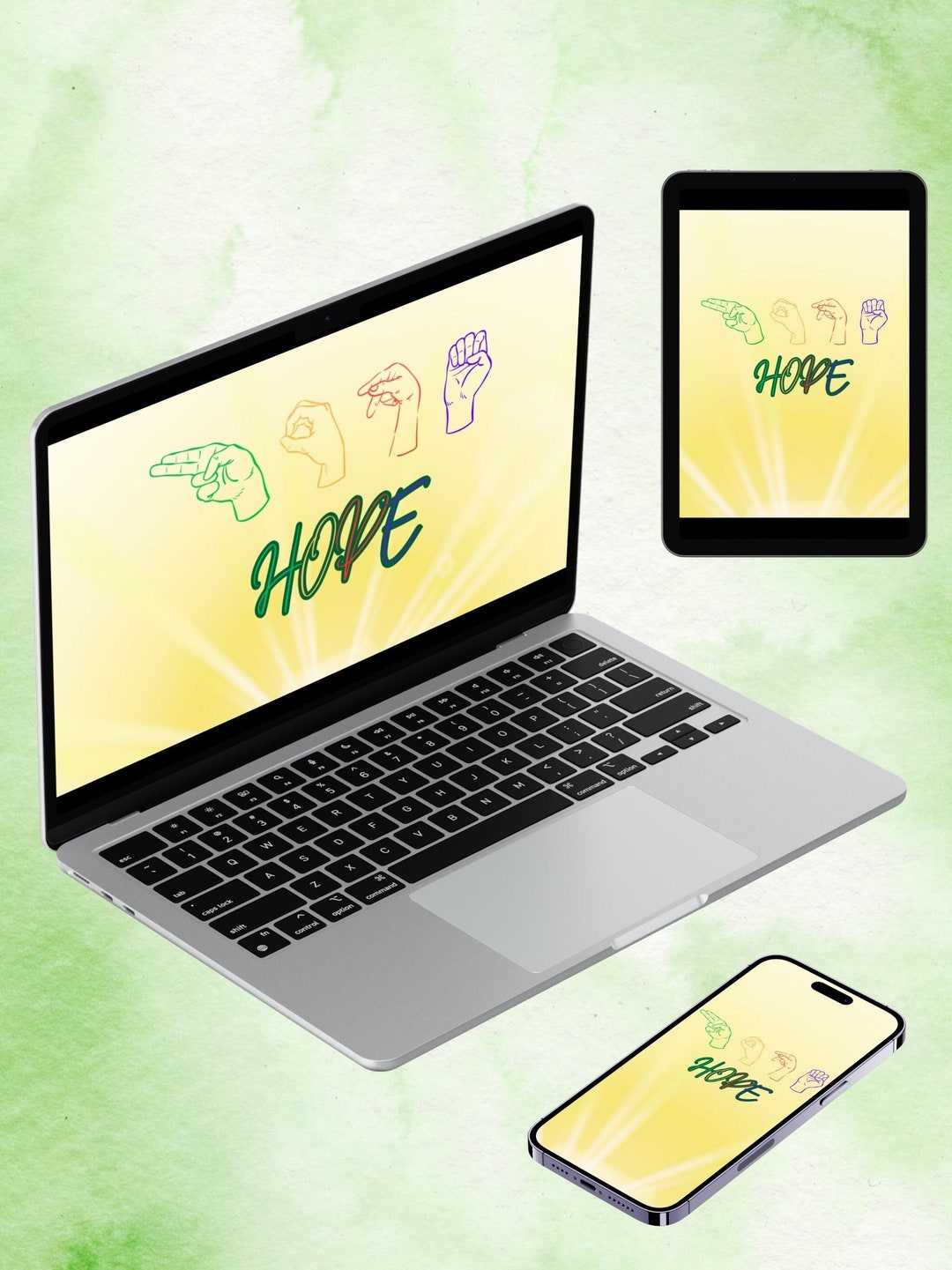 ASL Hope Wallpaper Digital Set - Etsy