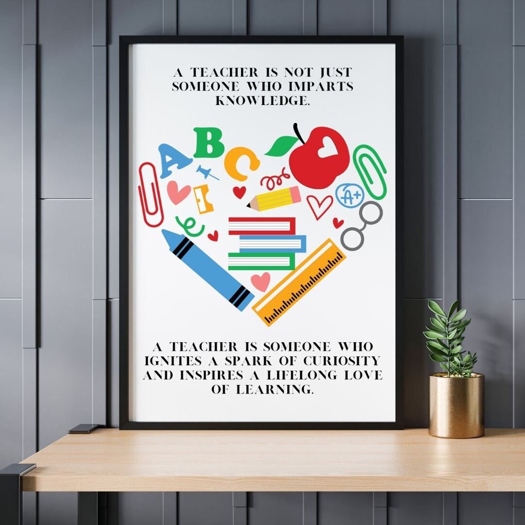 Teacher Inspirational Digital Print, Printable Wall Art - Etsy