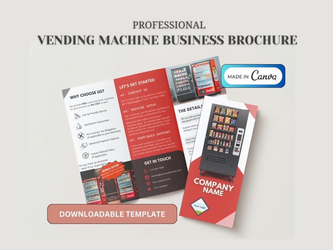 Vending Machine Business Brochure Editable Template Vending Machine ...