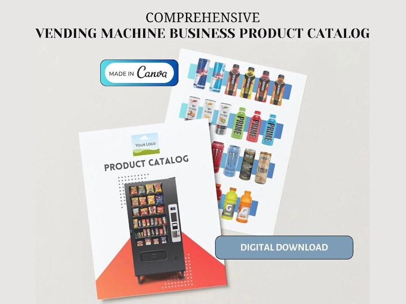 Vending Machine Product Catalog Template: Customizable Canva Design ...