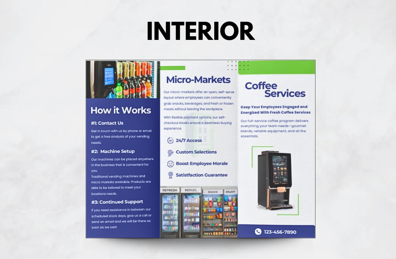 Vending Machine Marketing Brochure | Editable Canva Flyer Template for ...