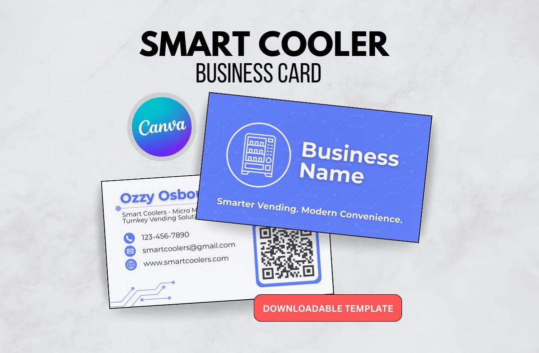 Customizable Smart Cooler Business Card Template | Smart Cooler ...