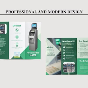 Customizable ATM Machine Business Brochure | Editable Template | ATM ...