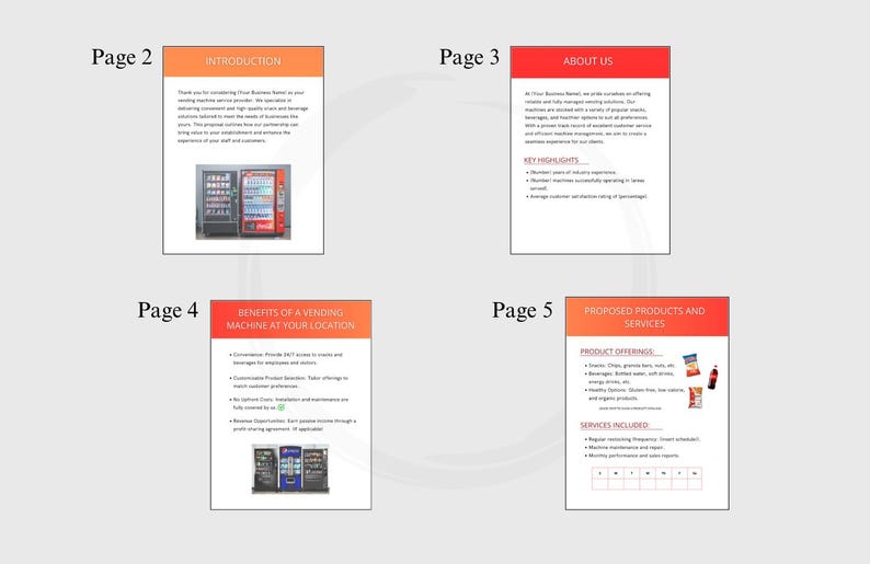 Vending Machine Placement Proposal Template: Editable Business Pitch ...