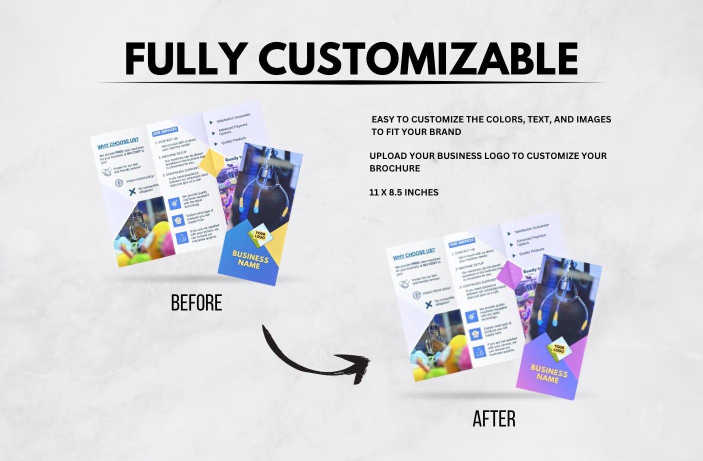 Claw Machine Business Brochure Template: Customizable Canva Design (PDF ...