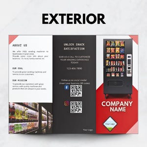 Vending Machine Business Brochure Template: Customizable Canva Flyer ...
