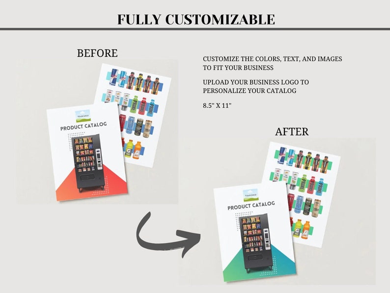 Vending Machine Product Catalog Template: Customizable Canva Design ...