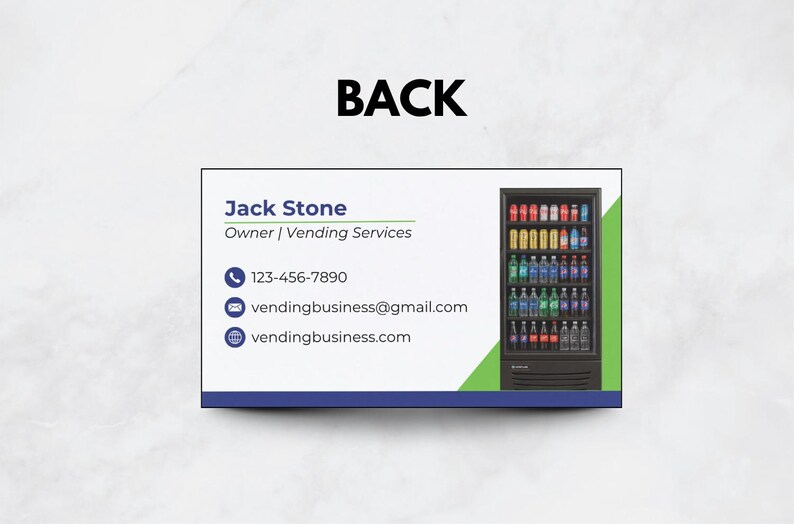 Custom Vending Machine Business Card Template | Modern Editable Canva ...