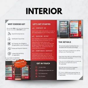 Vending Machine Business Brochure Template: Customizable Canva Flyer ...
