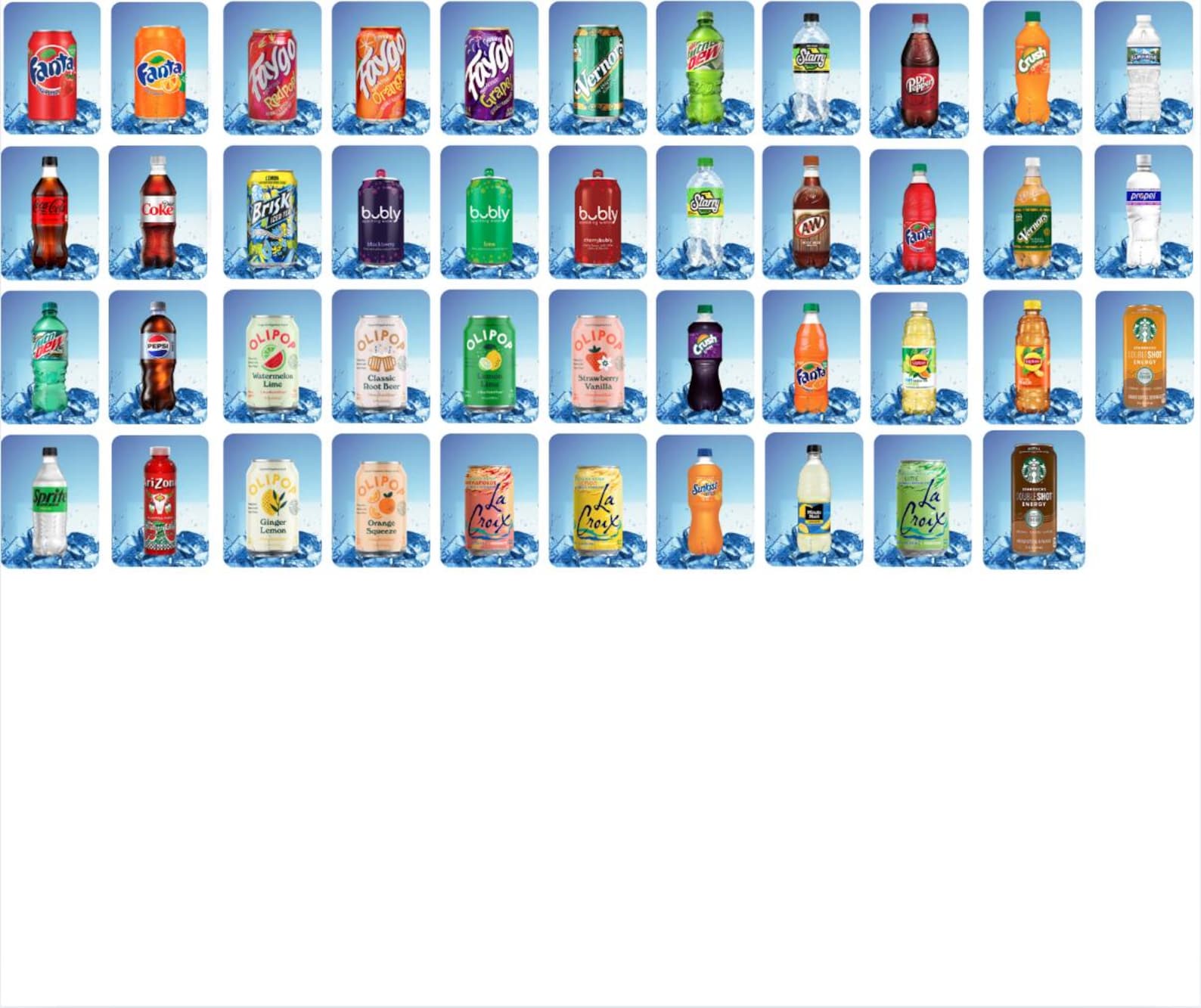 120 Vending Machine Labels: Snack & Drink Pricing Decals (PDF) - Etsy