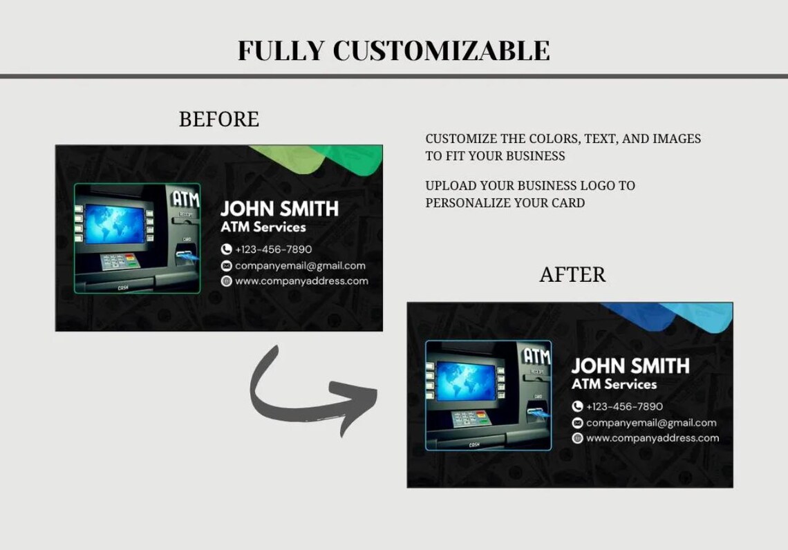 ATM Business Bundle: Canva Brochure, Business Card & Placement ...