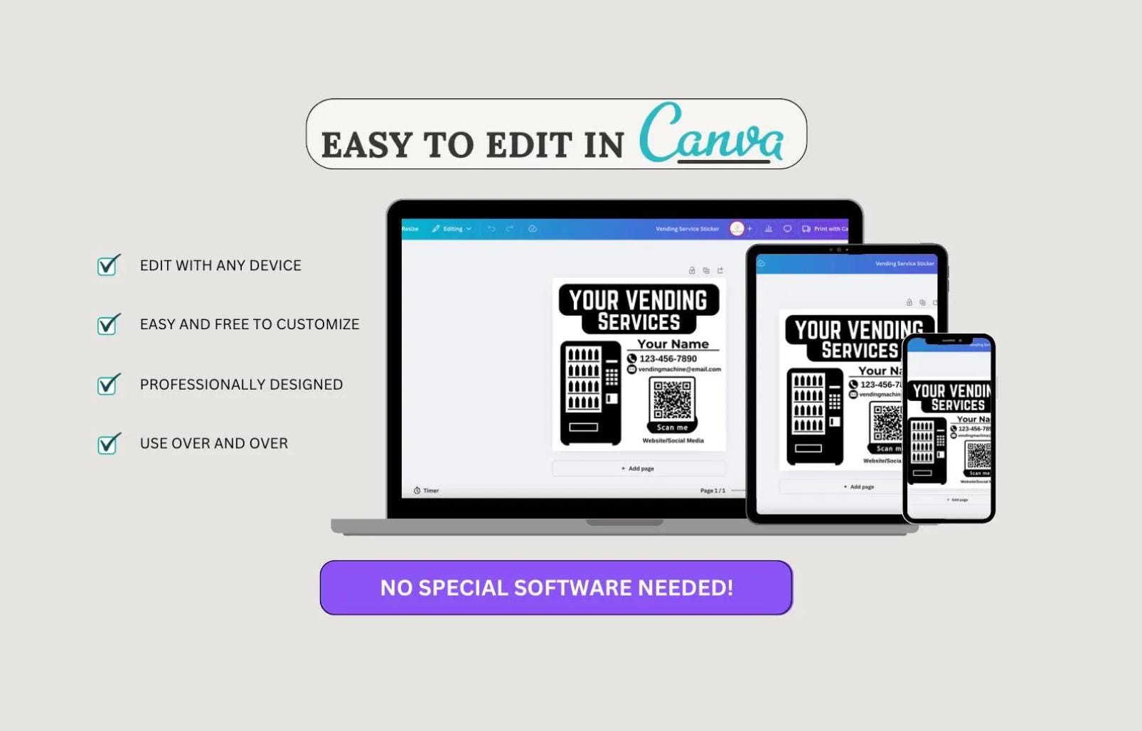 Editable Vending Service Sticker and Google Form Bundle | Google Survey ...