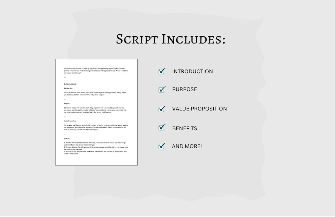 Vending Machine Business Pitch Script | Vending Machine Business ...