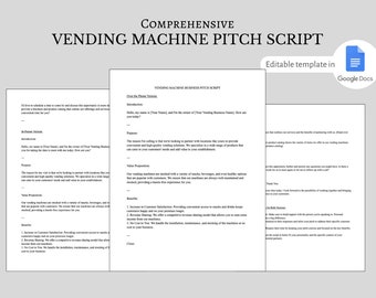 Vending Machine Business Pitch Script | Vending Machine Business ...