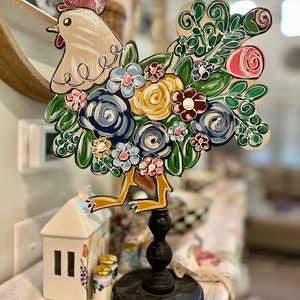 Floral Chicken Topper - Etsy