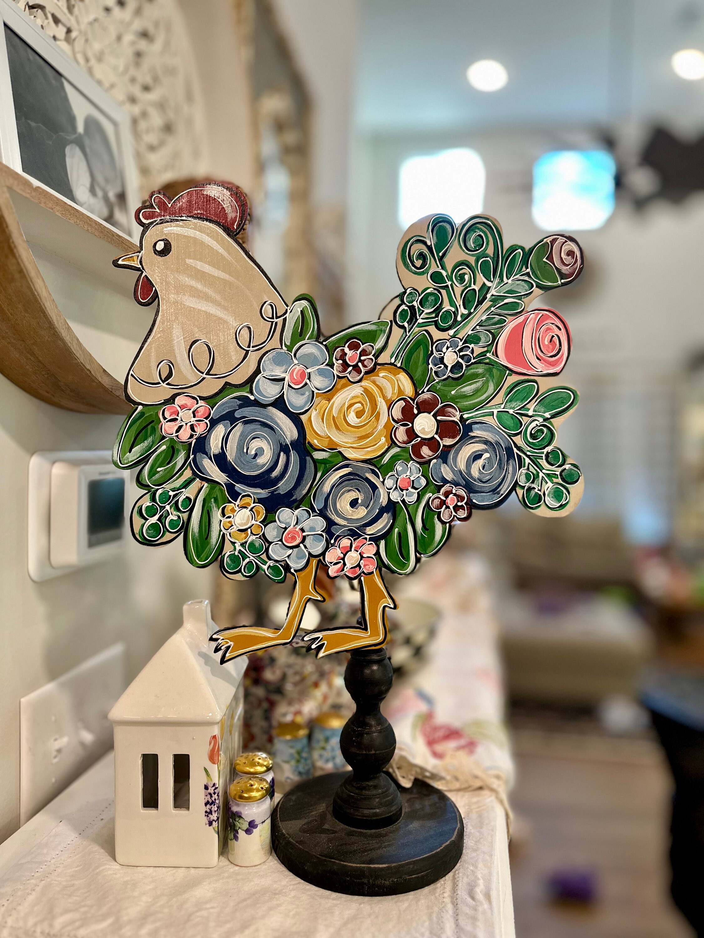 Floral Chicken Topper - Etsy