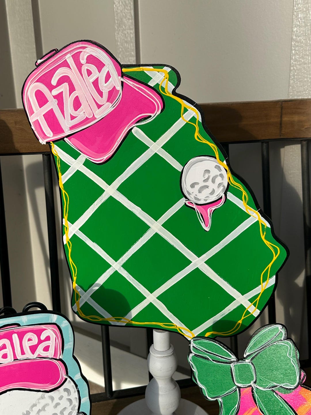 Augusta Golf With Azalea Hat Topper - Etsy