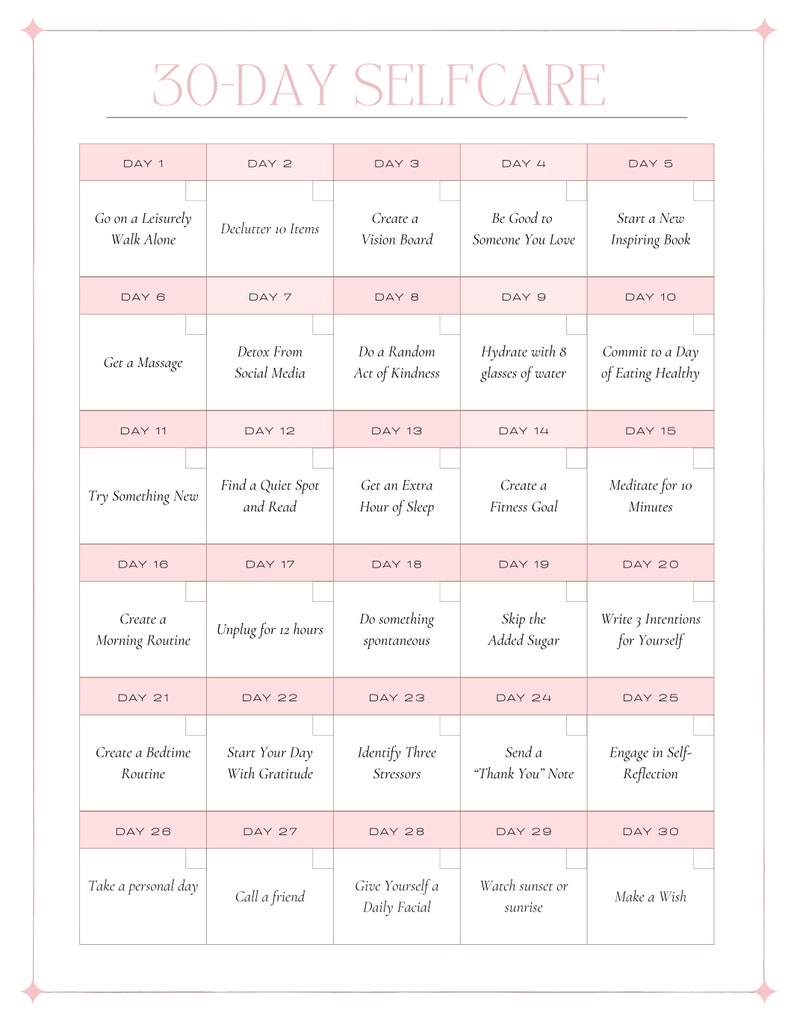 Girlygirl's Digital Printable Girly Pink Planner: Health, Self-care ...