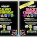 Main Event Birthday Party Invitation, Neon Party, Bowling Party, Arcade ...