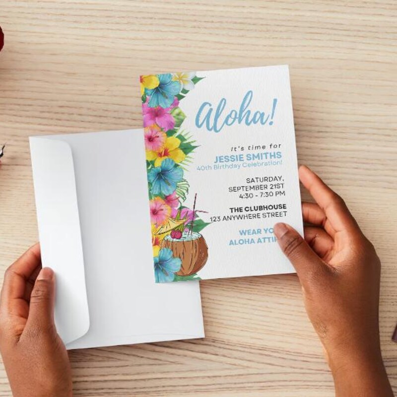 Aloha Invitation - Etsy
