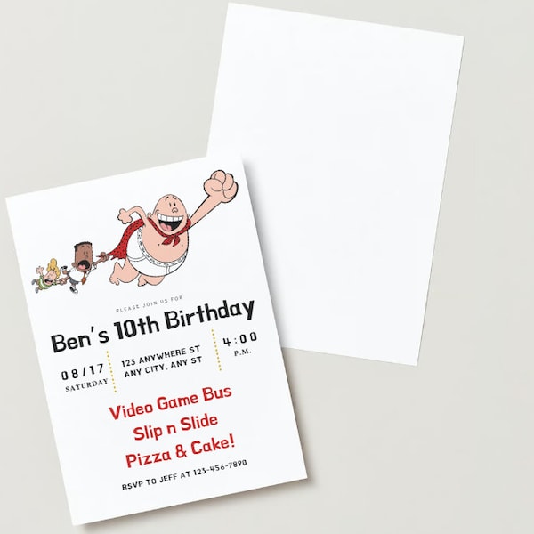 Captain Underpants Party Supplies - Etsy