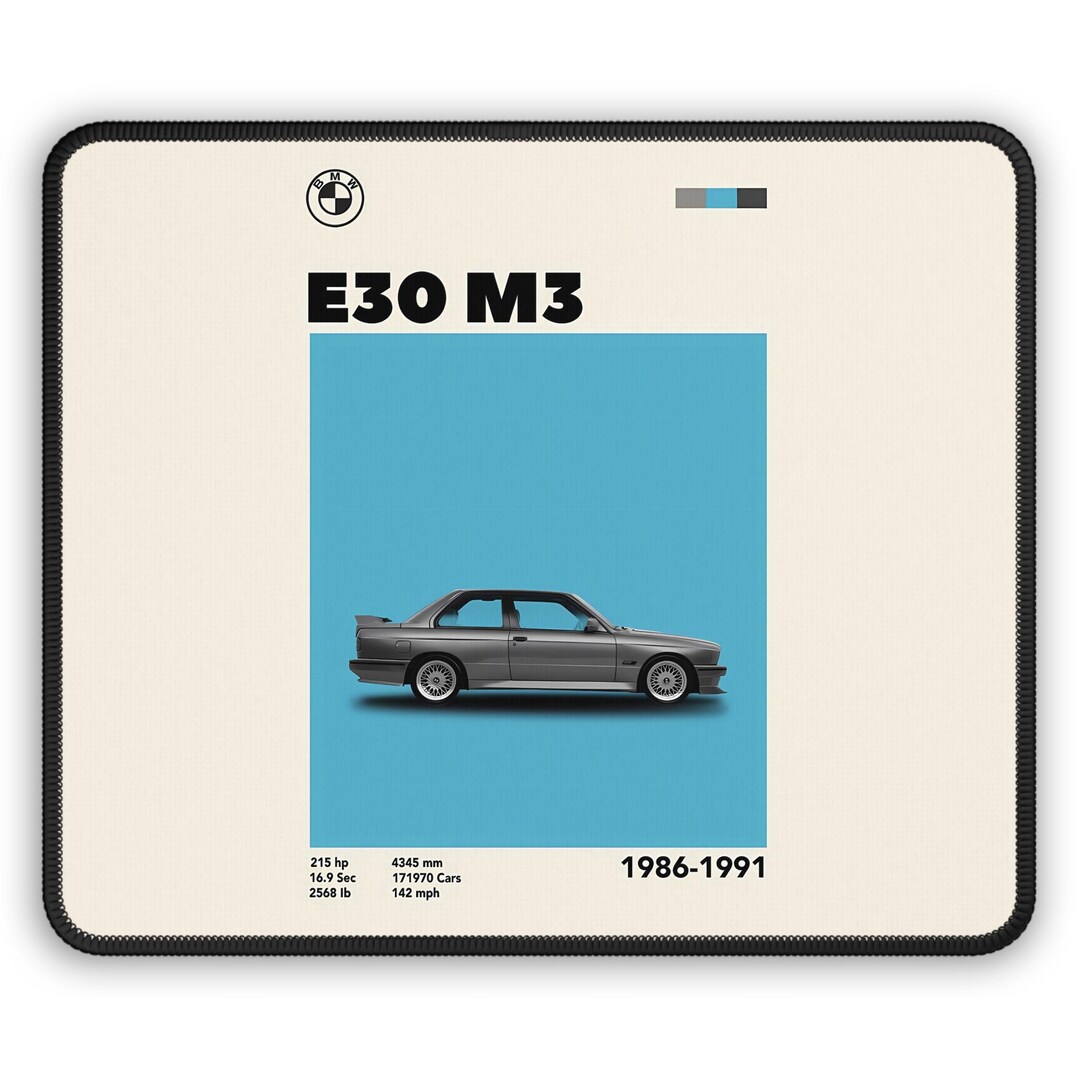 BMW E30 Mousepad Modern Magazine Style Design, Perfect Gift for Car ...