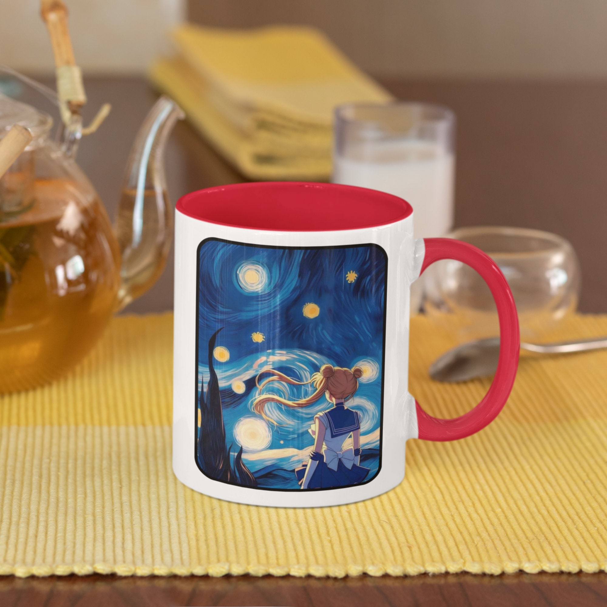 Anime Coffee Mug Meme, Van Gogh's, Sailor Moon, Anime Mug, Meme Mug ...