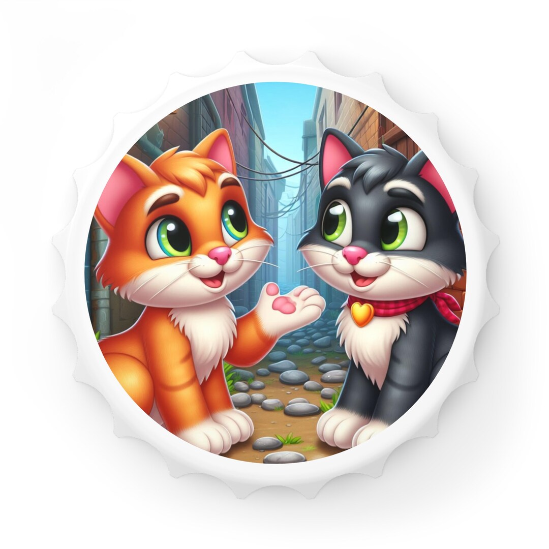 Alley Cats Bottle Opener Cartoon Mamba Popper Uncap Magnetic Novelty ...