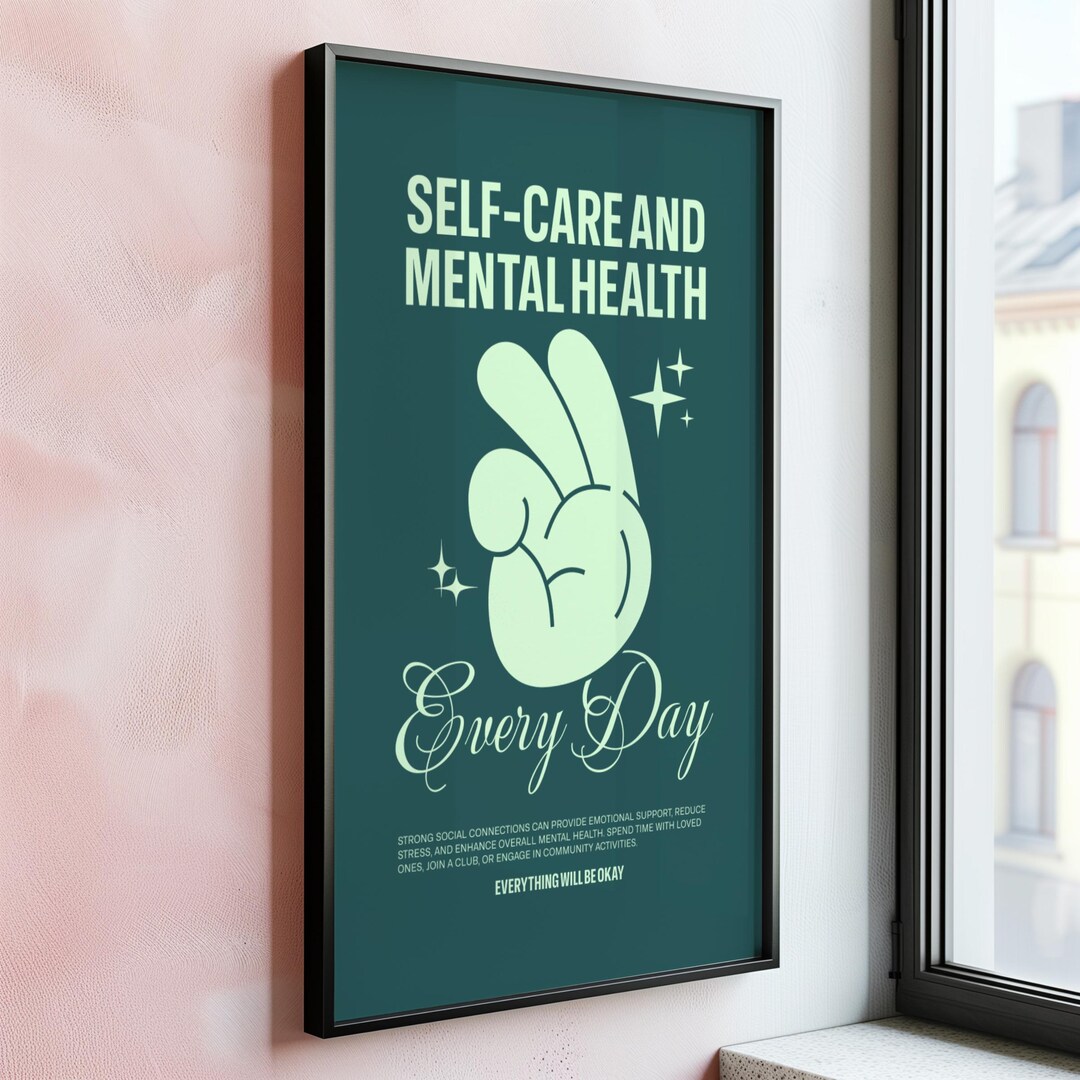 Mental Health Poster Gift for Psychologist Office Decor Mental Health ...