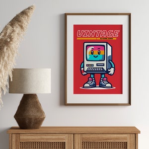 Retro Computer Wall Art Retro Gaming Poster Gift Gaming Room Decor ...