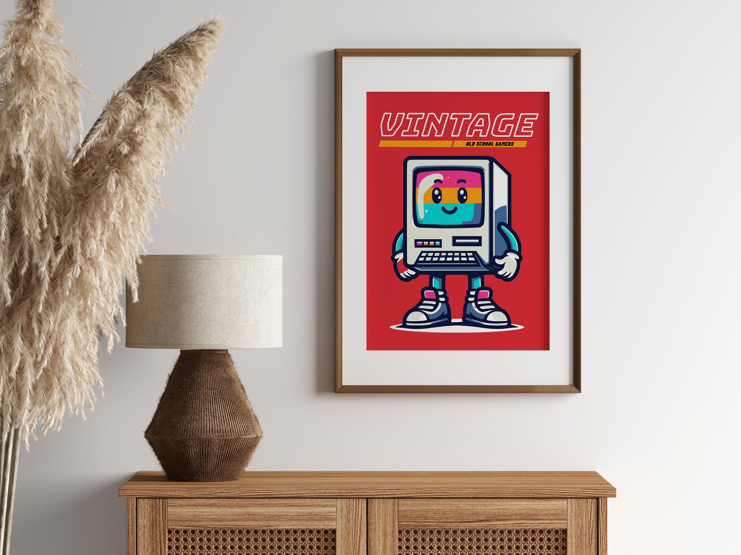 Retro Computer Wall Art Retro Gaming Poster Gift Gaming Room Decor ...