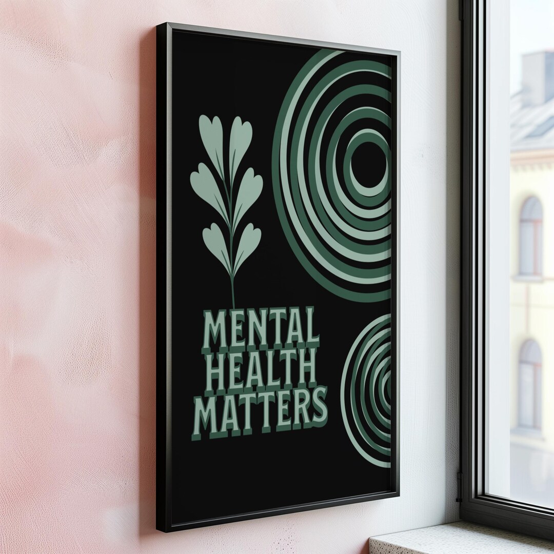 Mental Health Print Therapist Office Wall Decor Psychologist Wall Decor ...