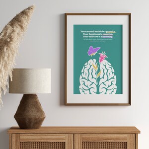 Mental Health Poster Psychologist Office Decor Mental Health Print ...