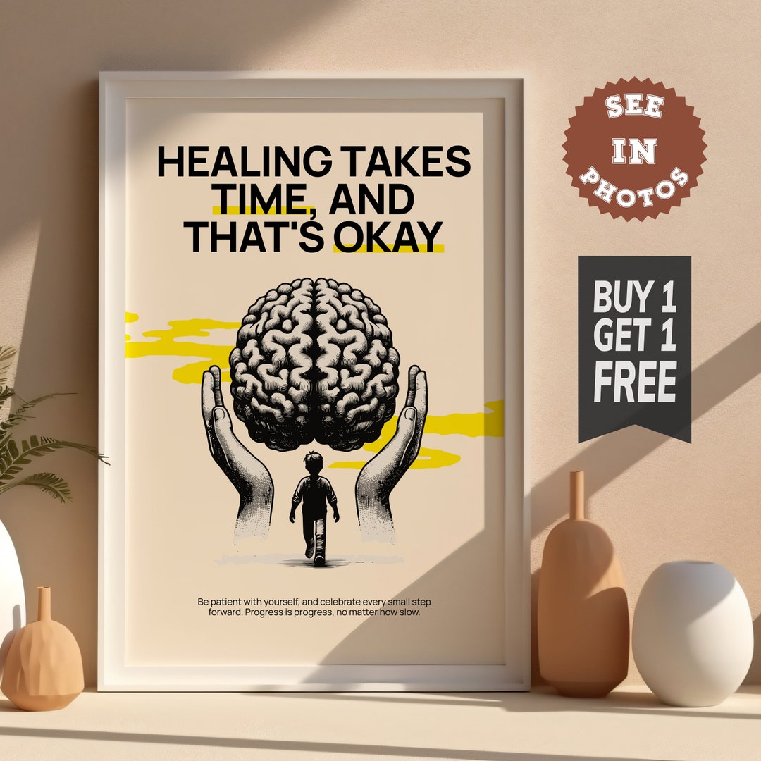 Mental Health Poster Psychologist Wall Decor Mental Health Print ...