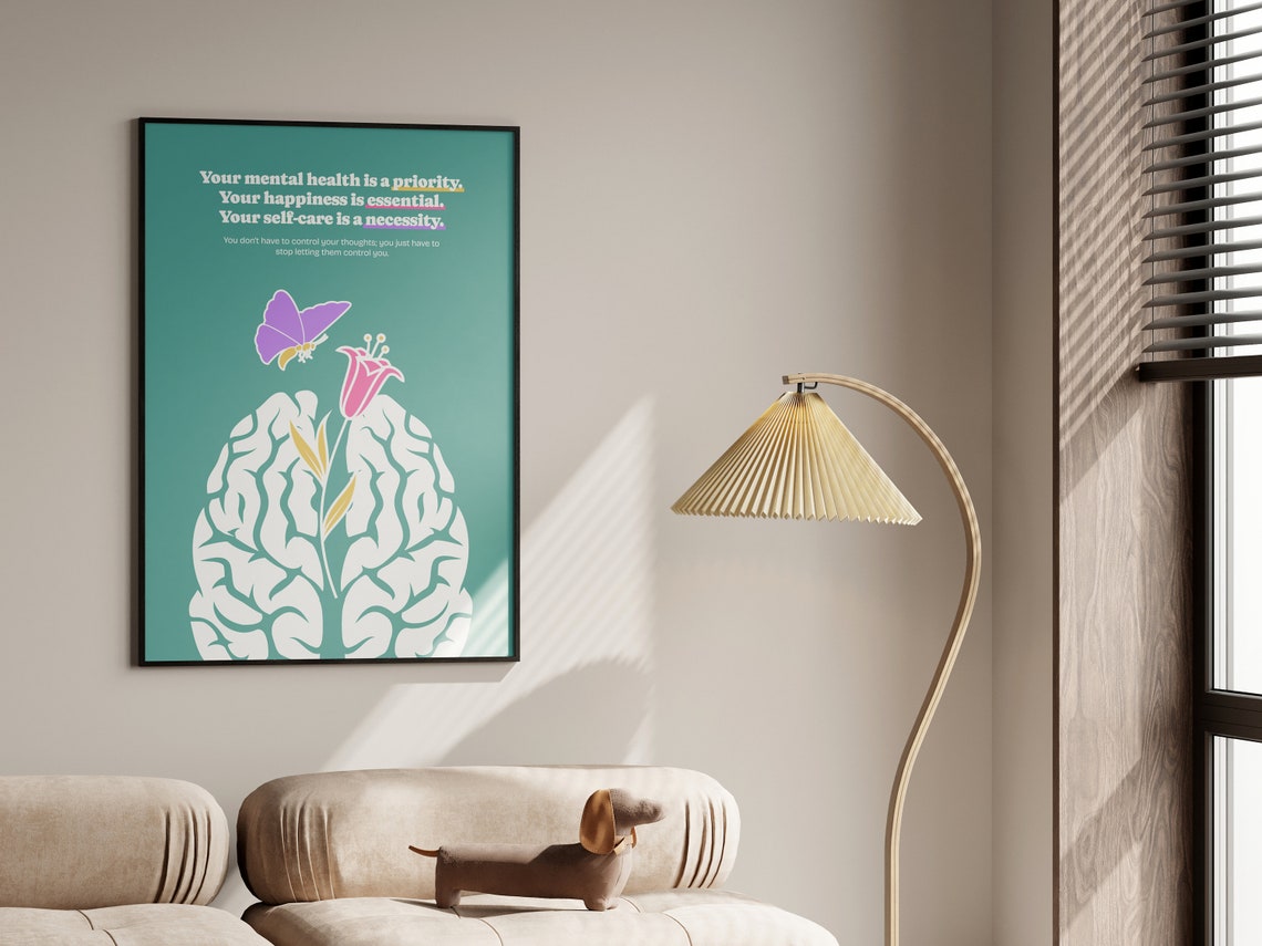Mental Health Poster Psychologist Office Decor Mental Health Print ...