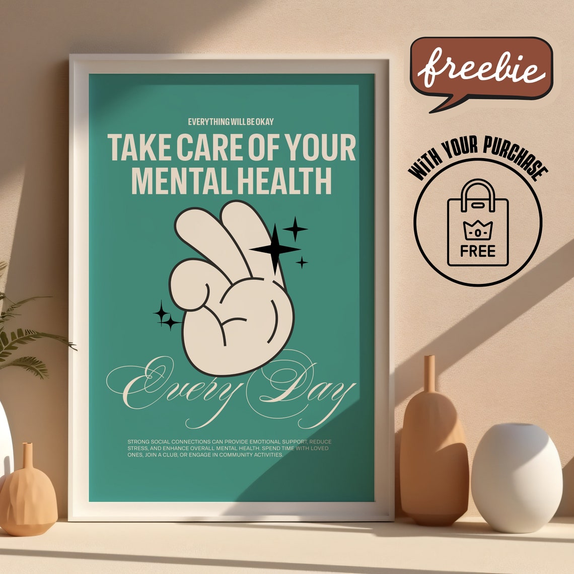 Mental Health Poster Psychologist Office Decor Mental Health Print ...