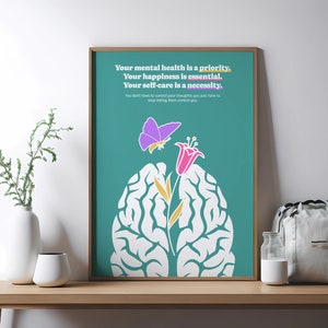 Mental Health Poster Psychologist Office Decor Mental Health Print ...